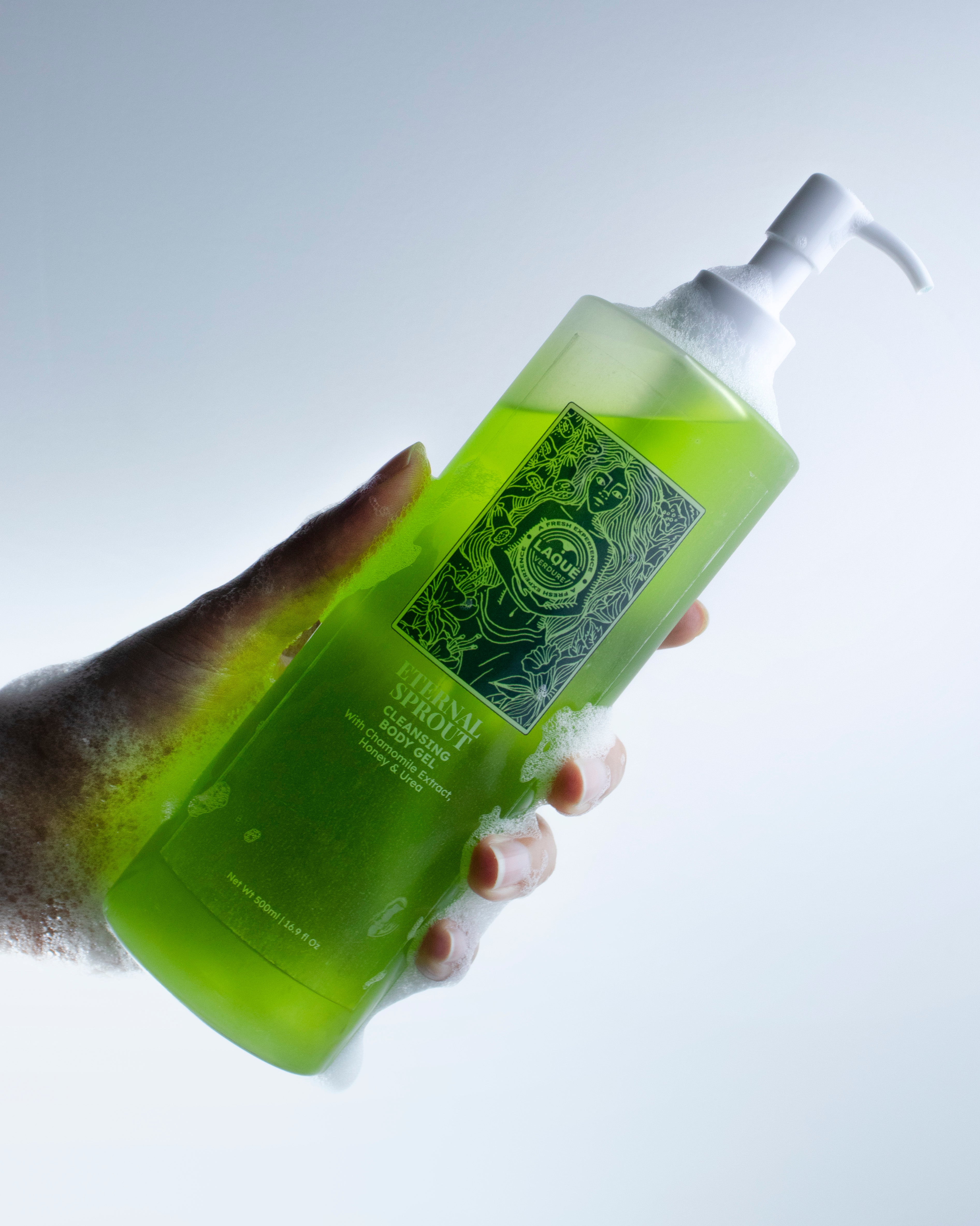Eternal Sprout Cleansing Body Gel + Chamomile, Honey, & Urea – Laqué